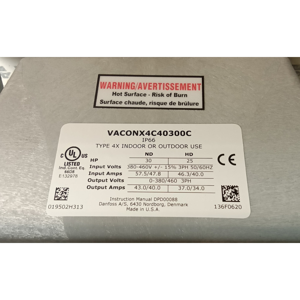 Vacon X Series X4C40300C AC Inverter Drive 136F0620