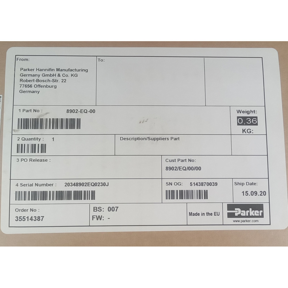 8902-EQ-00 Parker SSD Drives from AFI Systems