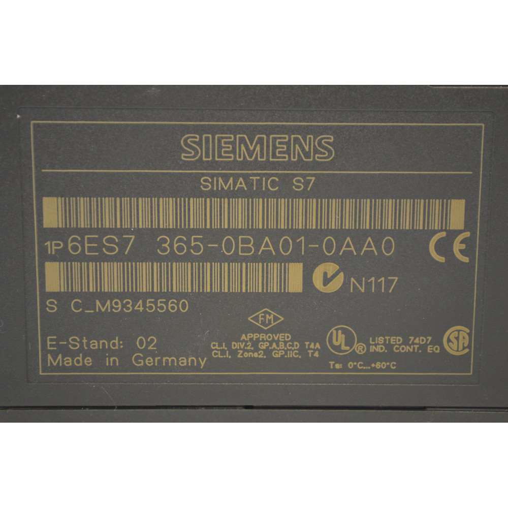 Siemens 6ES7365-0BA01-0AA0 Simatic S7-300 Interface Module